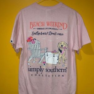 Simply Southern | Tops | Nwt Simply Southern Soft Pink Beach Weekend ...